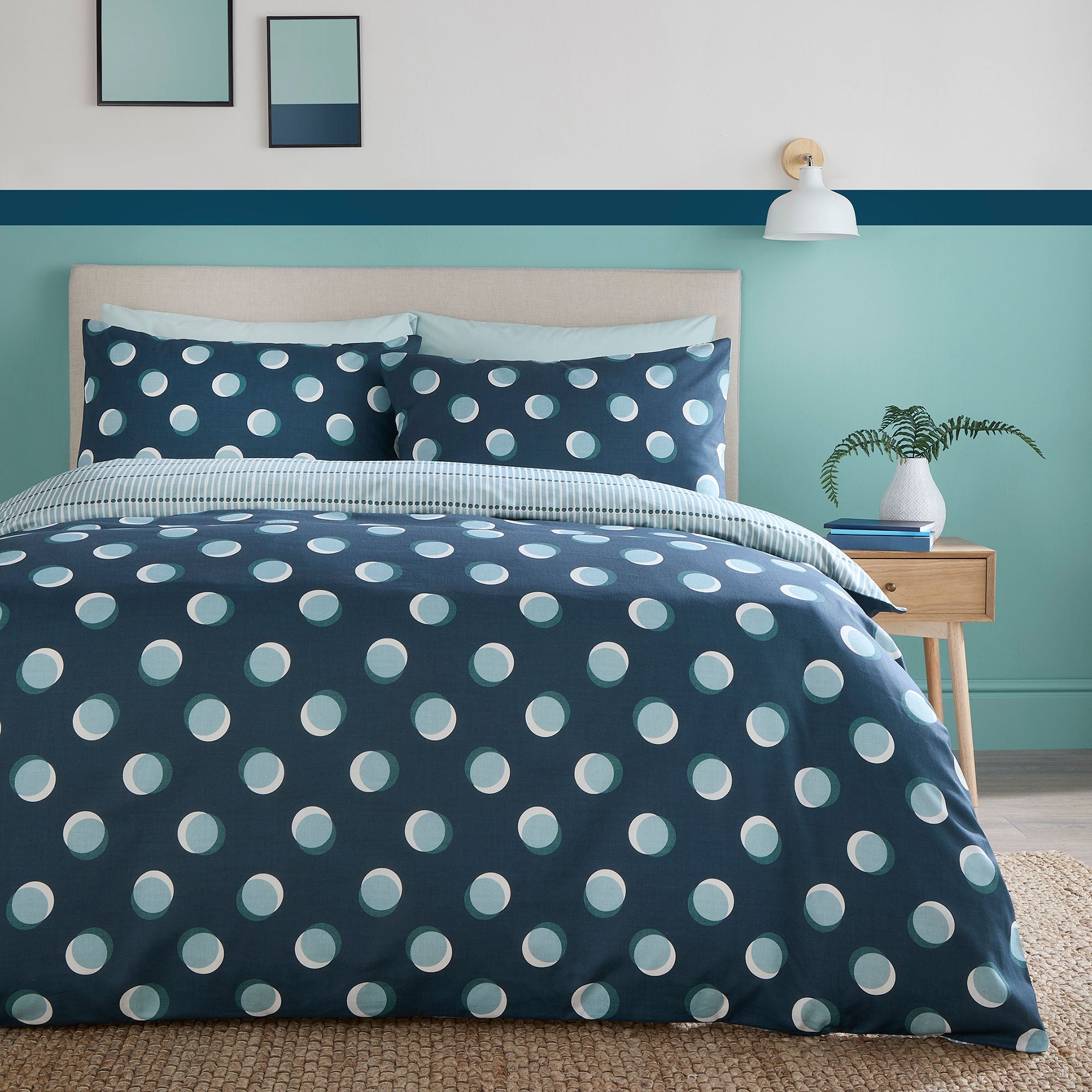 Polka Spot Duvet Cover Set in Blue – UW Home